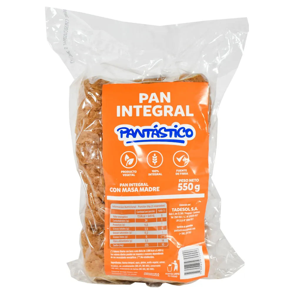 Pan de molde PANTASTICO, 400g, 550g, 650g – Kashrut